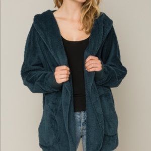 143rd Style Haus | Jackets & Coats | Teal Blanket Fleece Hoodie 43rd ...